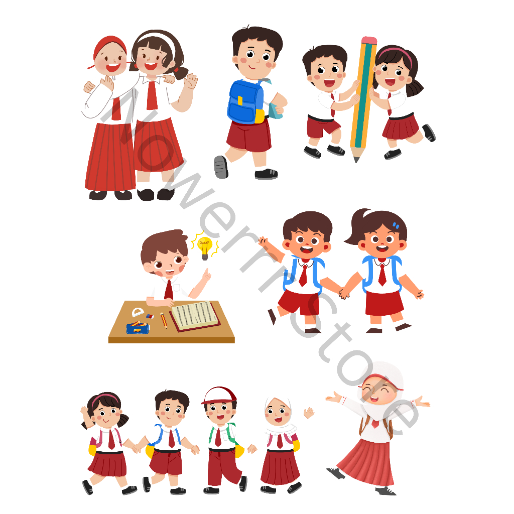 Jual ANAK SD/Topper Tema Anak Sekolah Dasar/Hiasan Cake ANAK SD/Topper ...