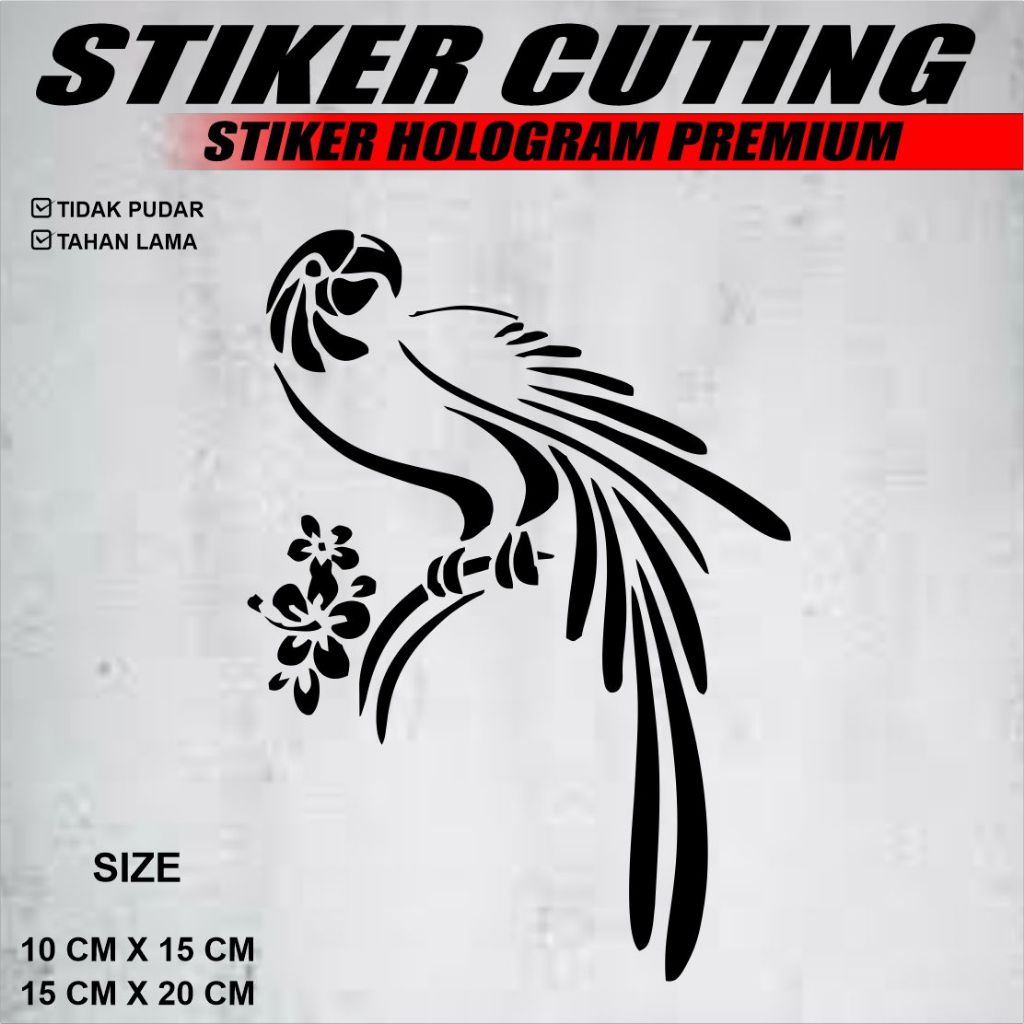 Jual stiker cutting burung hologram stiker burung keren dan berkualitas ...