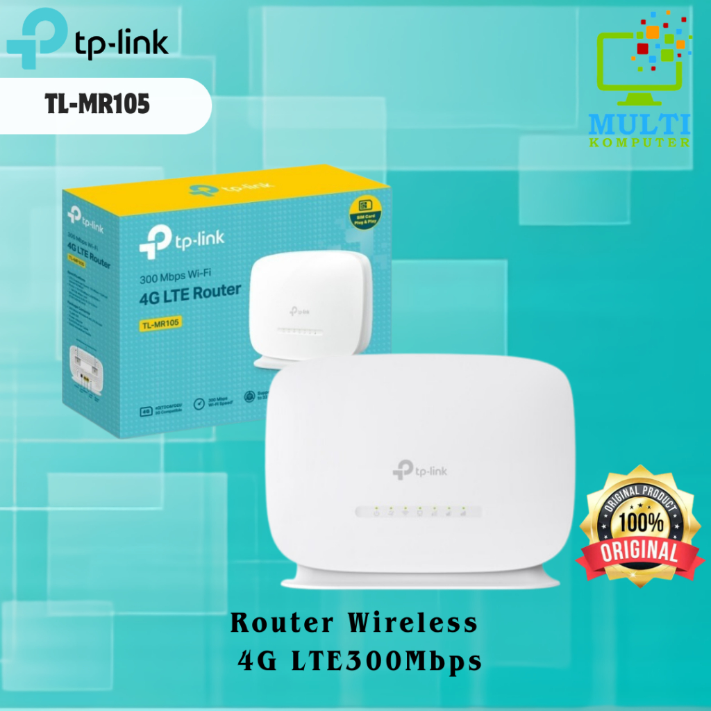 Jual Router Wireless TP-Link -TL-MR105 Wireless N 4G LTE 300Mbps ...
