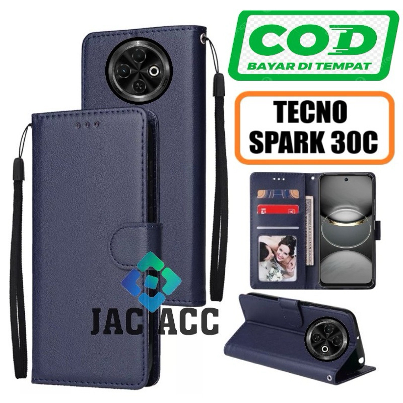 Jual FLIP CASE HP PREMIUM UNTUK TECNO SPARK 30C LEATHER FLIP CASE HP ...