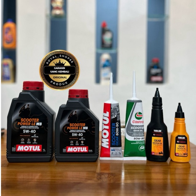 Jual PAKET OLI MOTUL SCOOTER POWER LE SAE 5W-40 800 ML - 1 LITER ...