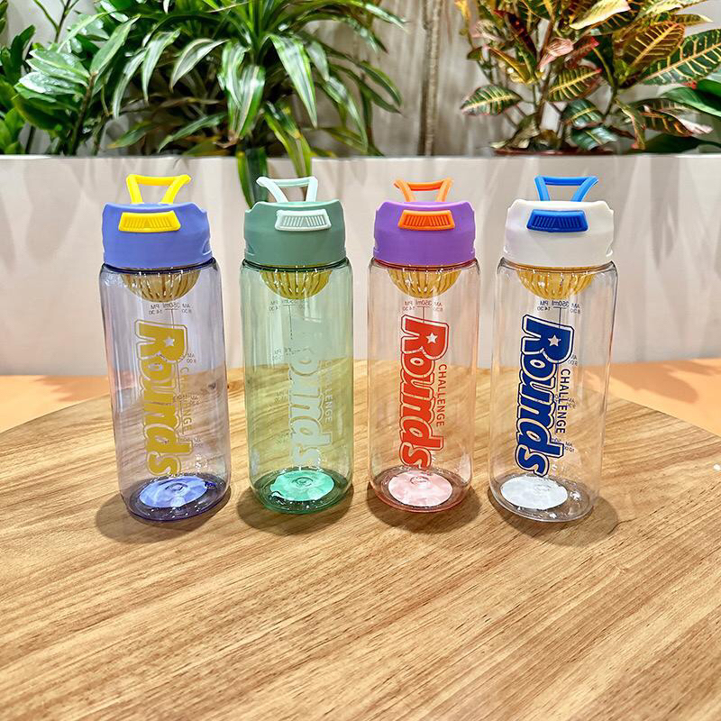 Jual Botol Minum Challenge Rounds With Saringan Transparan 600 ML ...