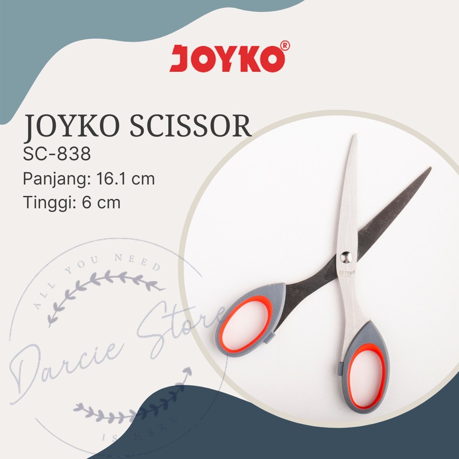 Jual GUNTING JOYKO SC 838 SOFT GRIP GUNTING JOYKO TAJAM BESAR GUNTING ...