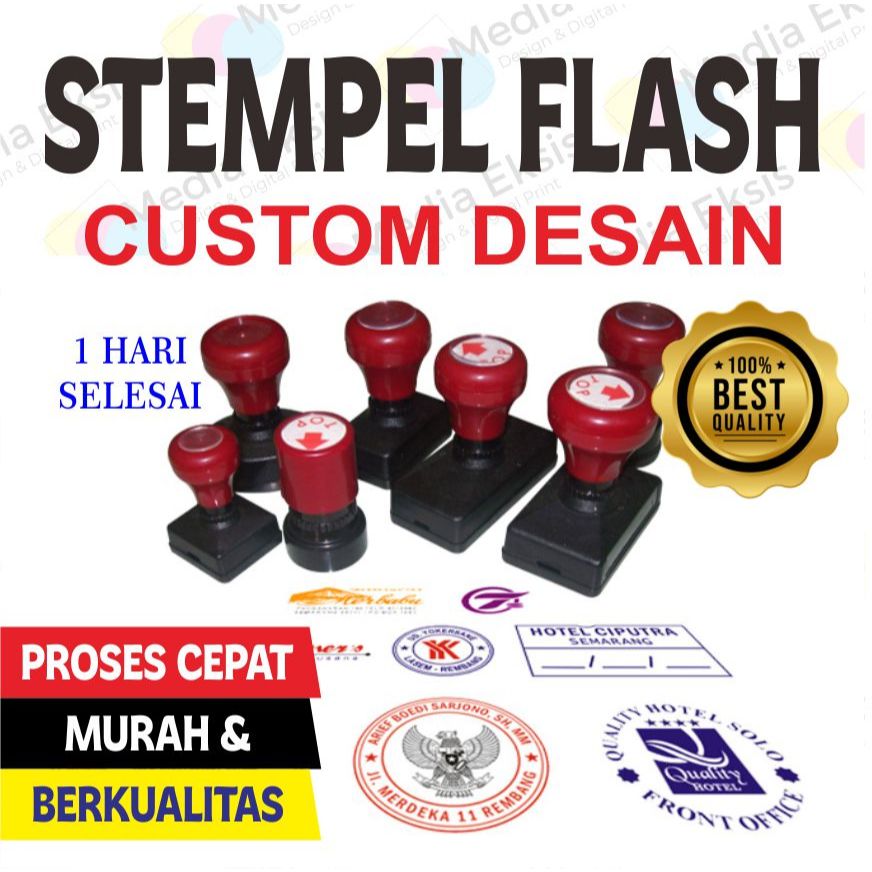 Jual Stempel Flash | Stempel Otomatis | Stempel Warna | Murah Berkualitas Hasil Tajam | Shopee ...