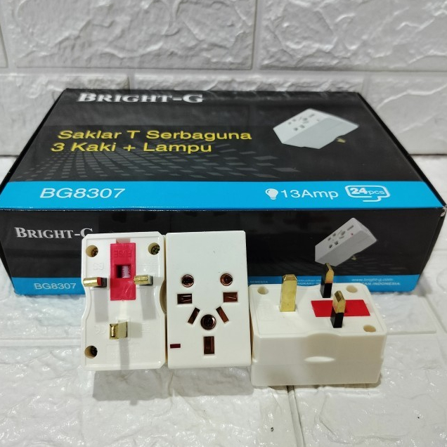 Jual Steker T Arde Serbaguna kaki 3 Universal lampu 8307 BRIGHT G ...