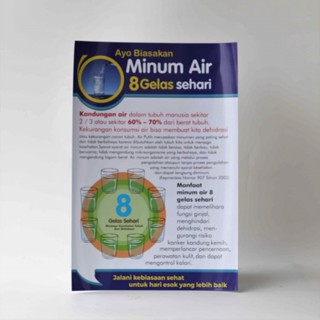 Jual Poster Minum Air 8 gelas Sehari, Poster Kesehatan, Poster ...