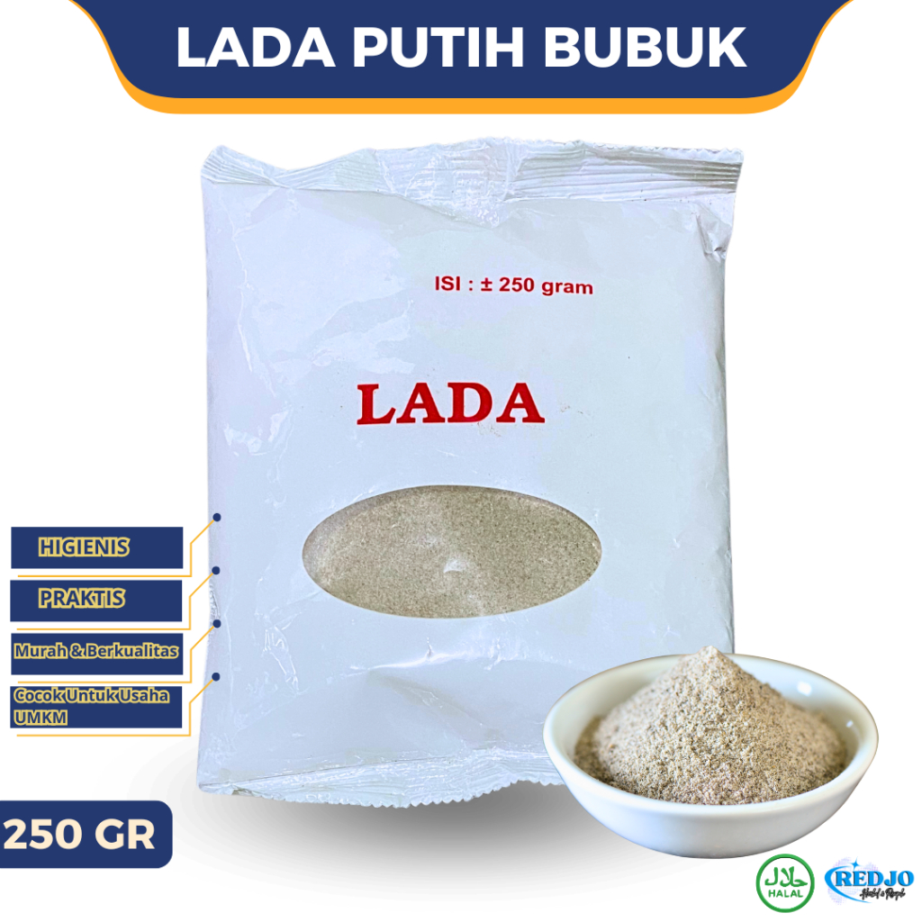 Jual 250gr Merica Putih Lada Putih Bubuk White Pepper Bahan Makanan ...