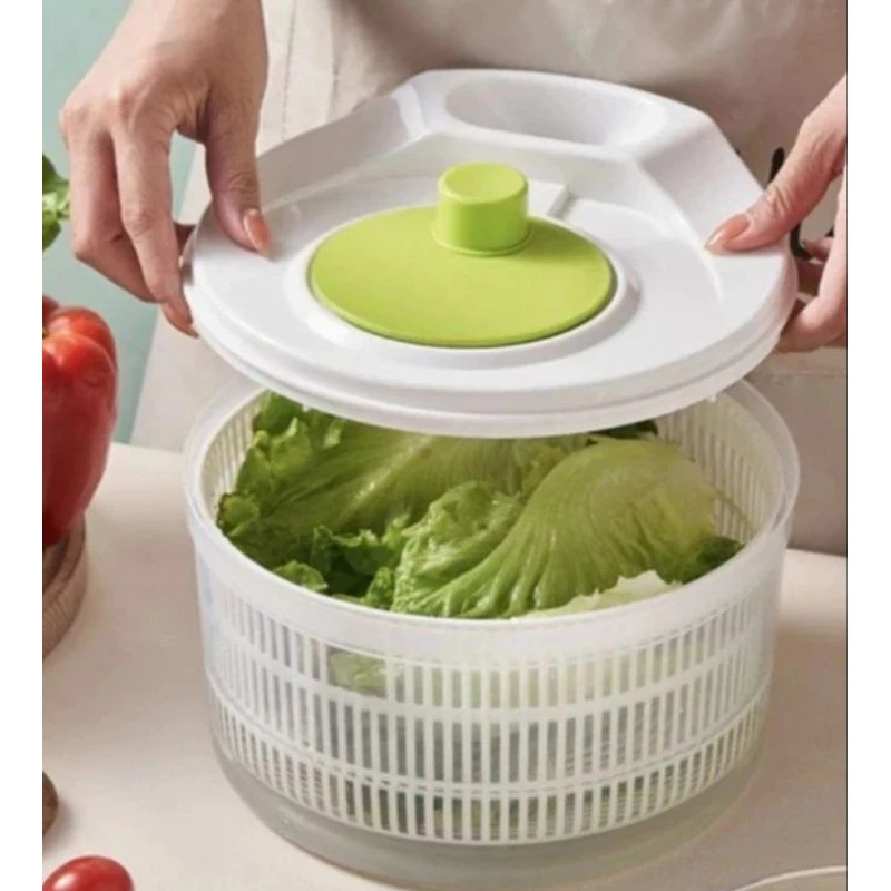 Jual PENIRIS SAYURAN / PENGERING SAYURAN PUTAR / SALAD SPINNER BOWL ...