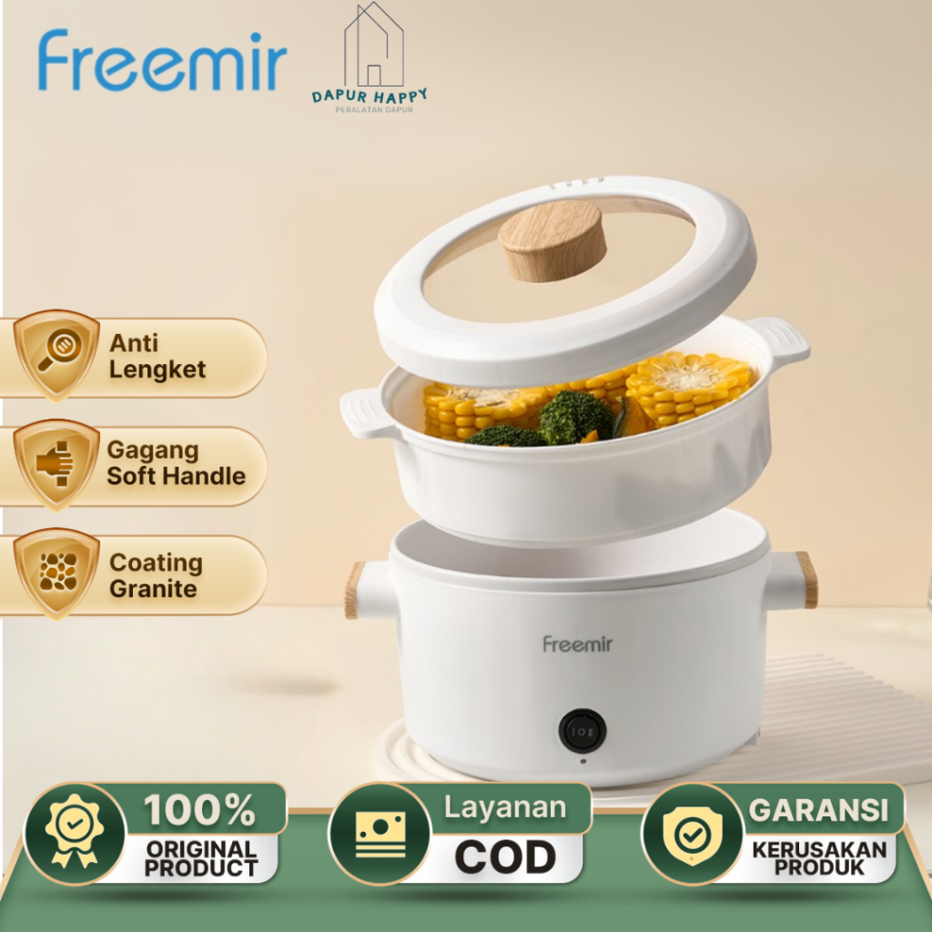 Jual freemir Panci Listrik Elektrik Multifungsi Anti Lengket 20cm/16cm ...