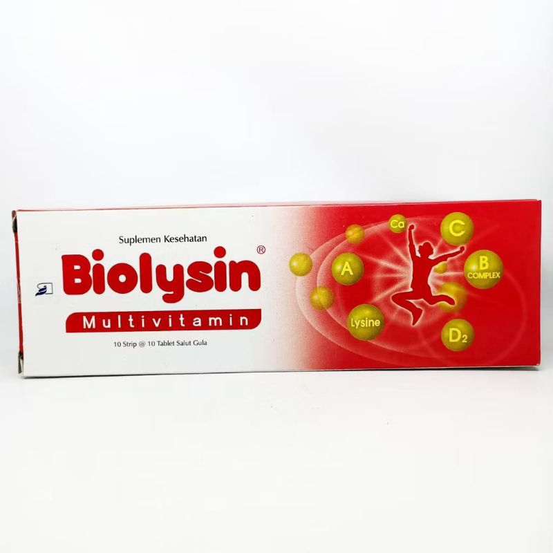 Jual BIOLYSIN MULTIVITAMIN TABLET ISI 10STRIP | Shopee Indonesia