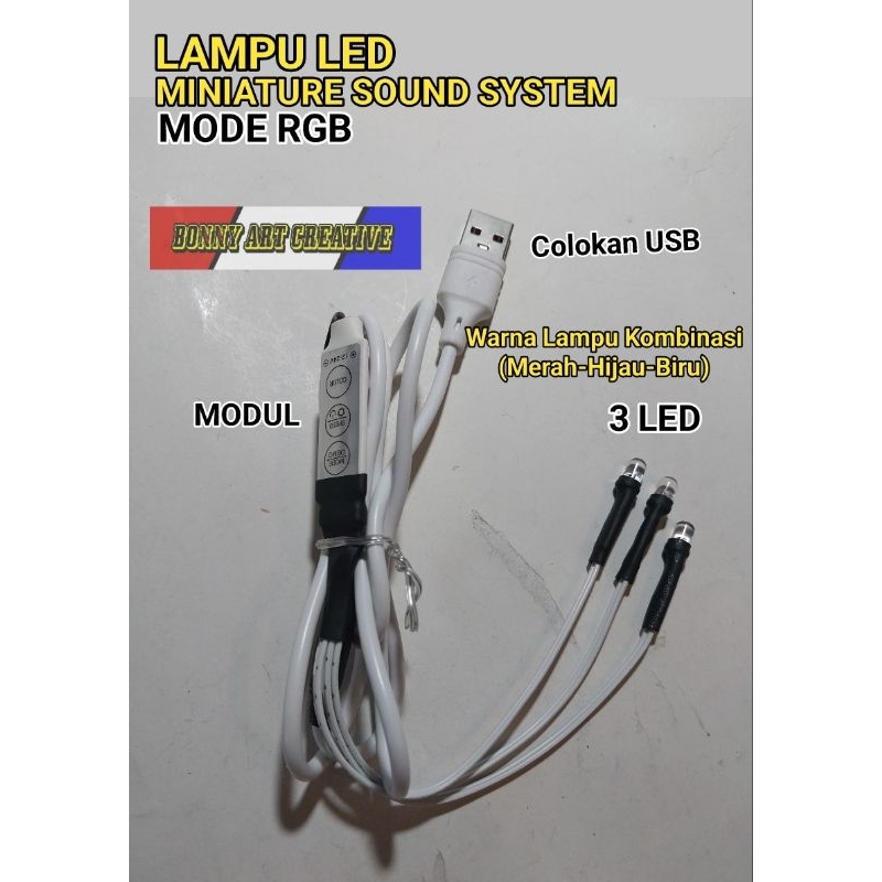 Jual Lampu Led Miniature Sound System - Mode RGB 3 Led Colokan Usb [5 ...