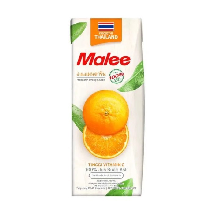 Jual Malee Mandari Orange Juice / Jus Jeruk 200 Ml | Shopee Indonesia