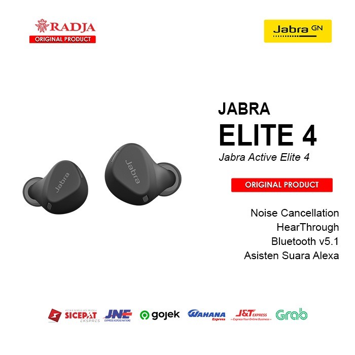 Jual Jabra Elite 4 Active Headset Bluetooth True Wireless Earbuds | Shopee Indonesia