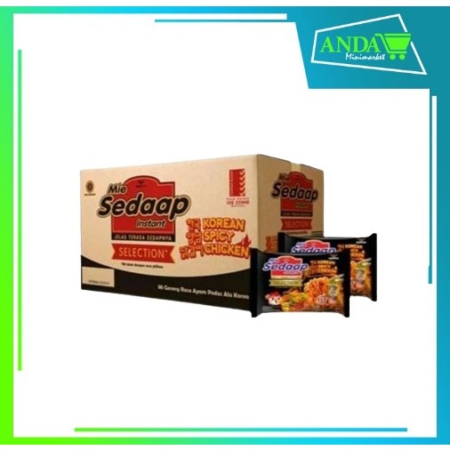 Jual ANDA Mie Sedaap Selection Korean Spicy Chicken 1 Dus Isi 40 Pcs ...