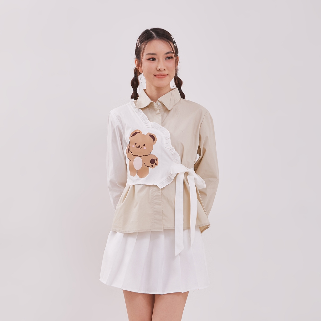 Jual Hello Bear Blouse 036 | Wilexa Official | Kemeja Wanita | Shopee ...