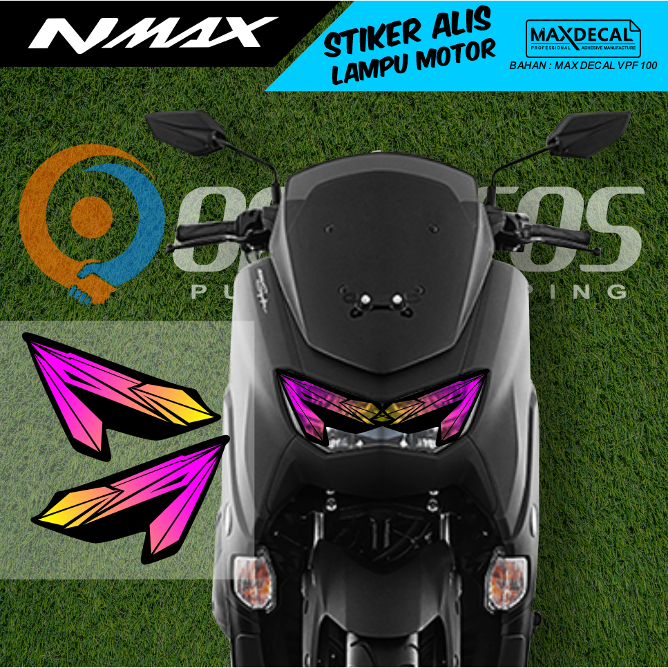 Jual STIKER VARIASI LAMPU ALIS MOTOR NMAX TRANSPARAN UV DESAIN SIMPLE ...