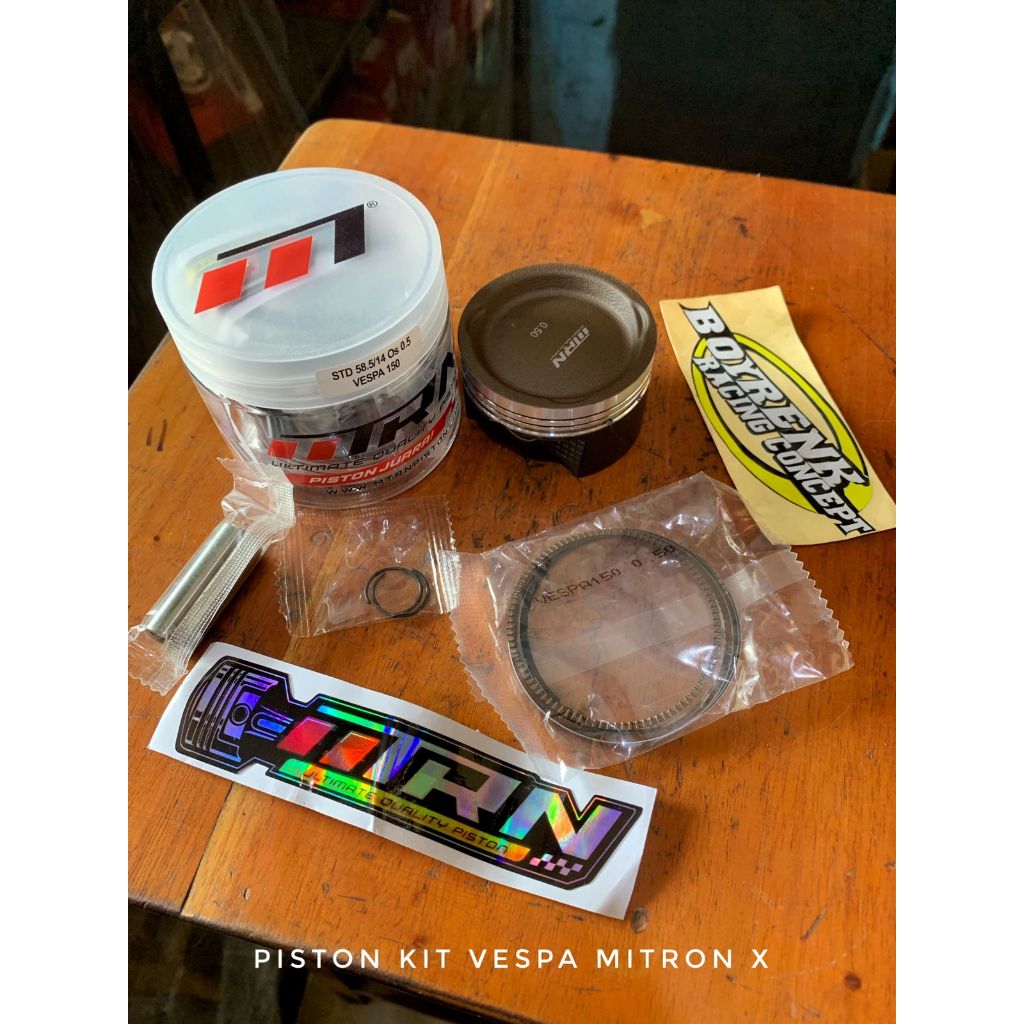 Jual PISTON KIT RACING MITRON X VESPA MATIC DIAMETER 58.5 59 PIN 14 ...