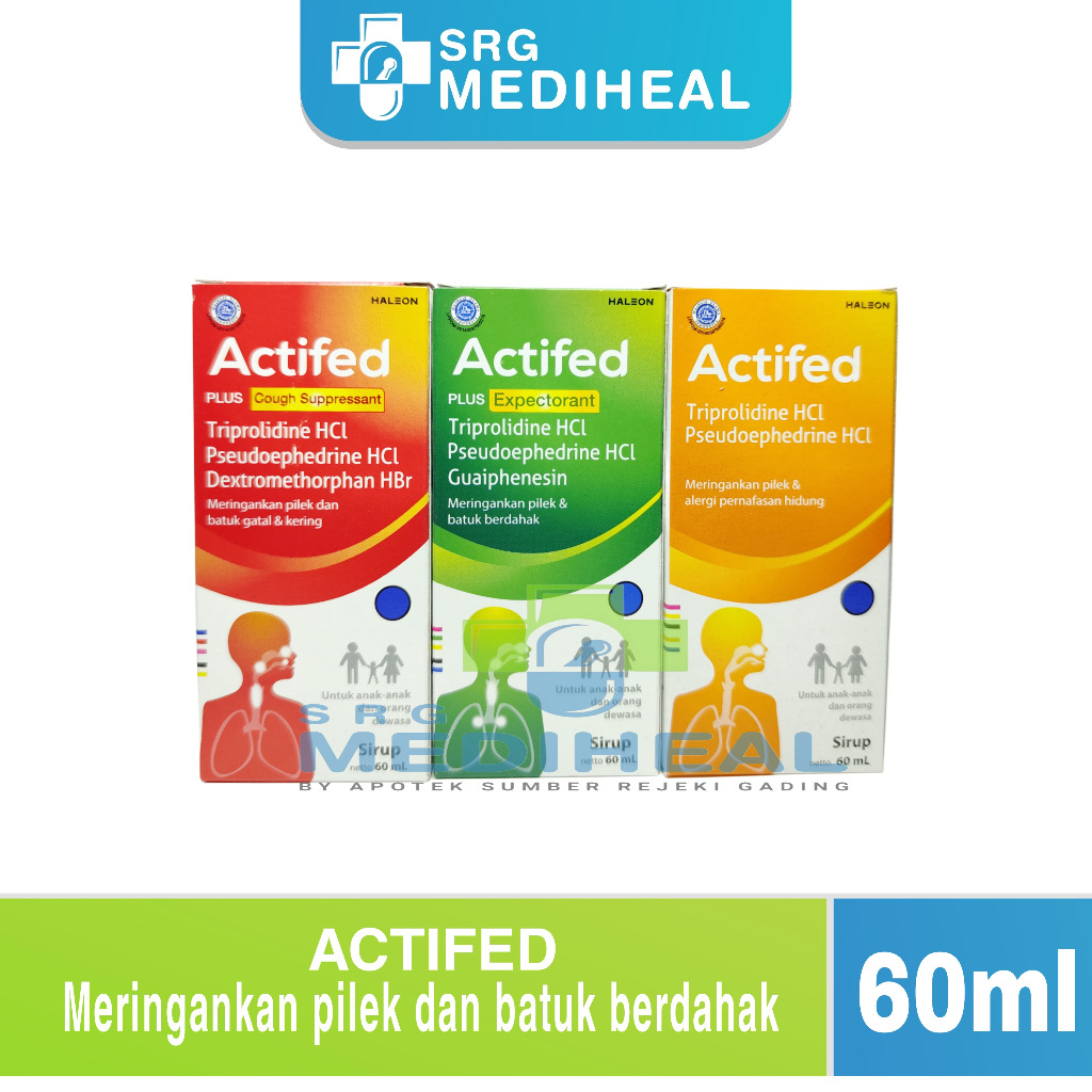 Jual Actifed Sirup 60 mL - Sirup Obat Batuk Flu Merah Kuning Hijau ...