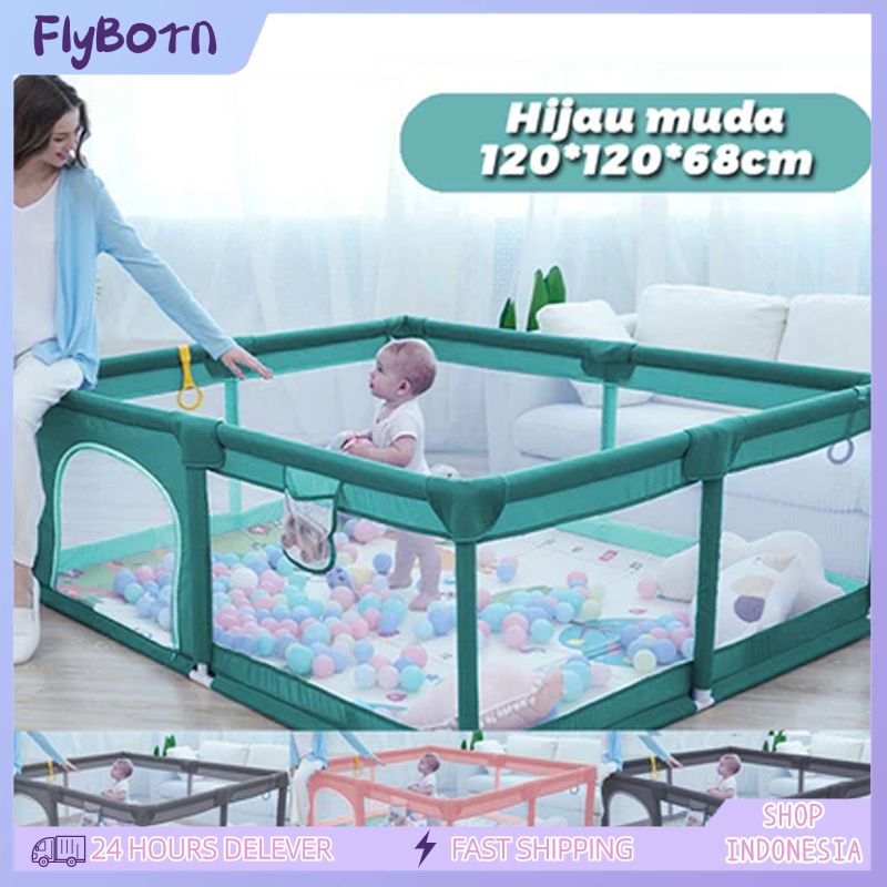 Jual Ready stock [120*120cm 120*180cm] Pagar Mainan Anak Baby Playpen ...