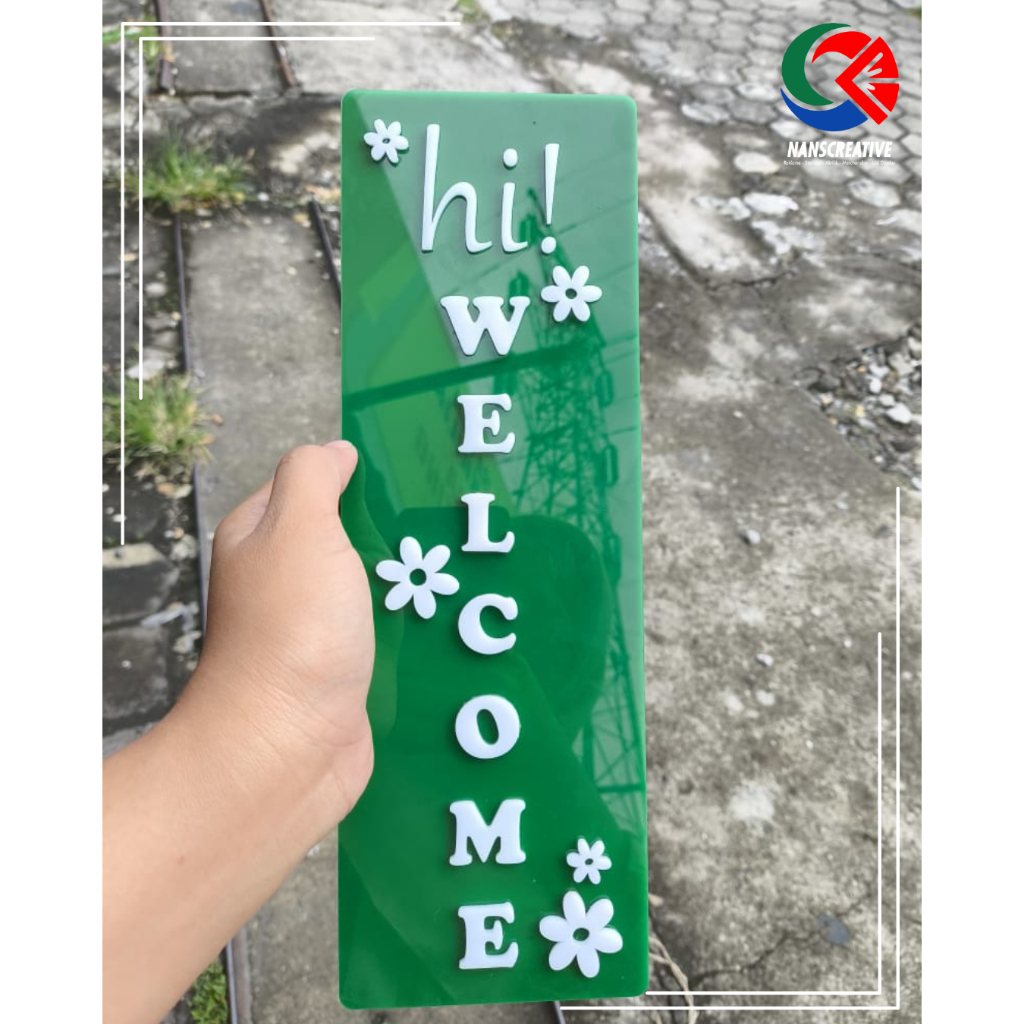 Jual WELCOME Papan Nama Lucu Cantik, Signboard Akrilik | Shopee Indonesia