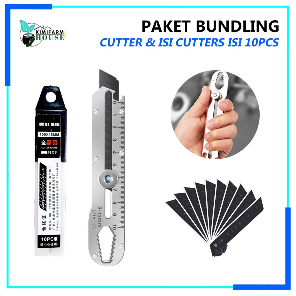 Jual Paket Bundling Cutter Stainless Serbaguna dengan Isi Mata Cutter ...