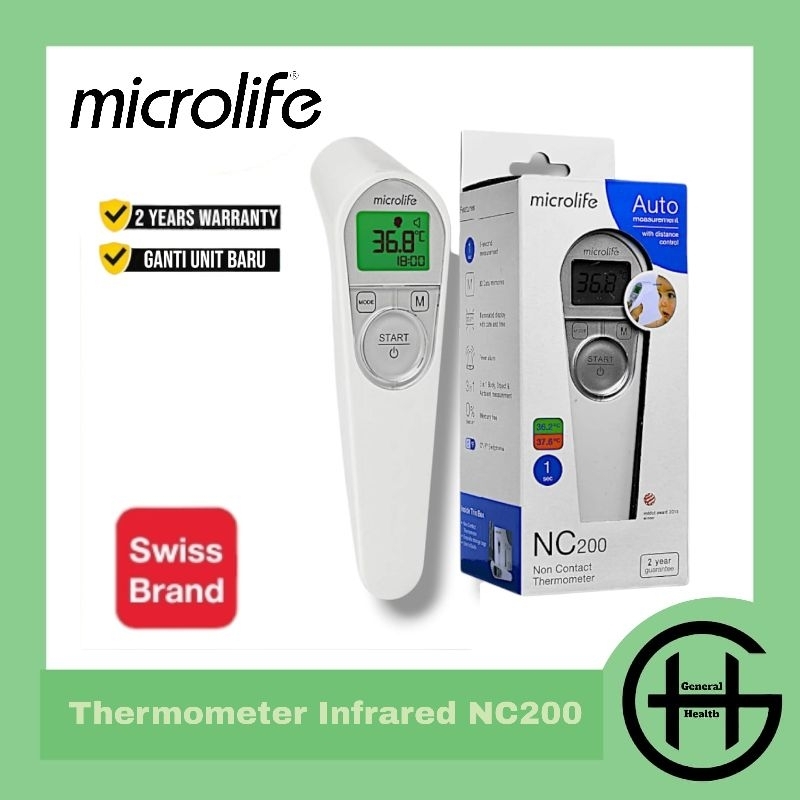 Jual Thermometer Infrared Microlife NC 200 Termometer Non Kontak ...