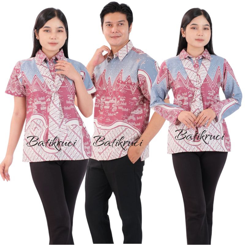 Jual Batik Couple Modern model DASI ada saku dan Size dari S sampe 5L ...