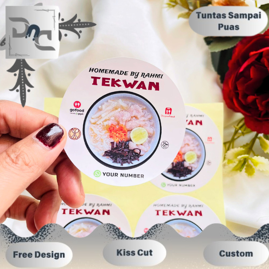Jual Stiker Murah Print Sticker Label UMKM Kemasan Makanan Pempek ...