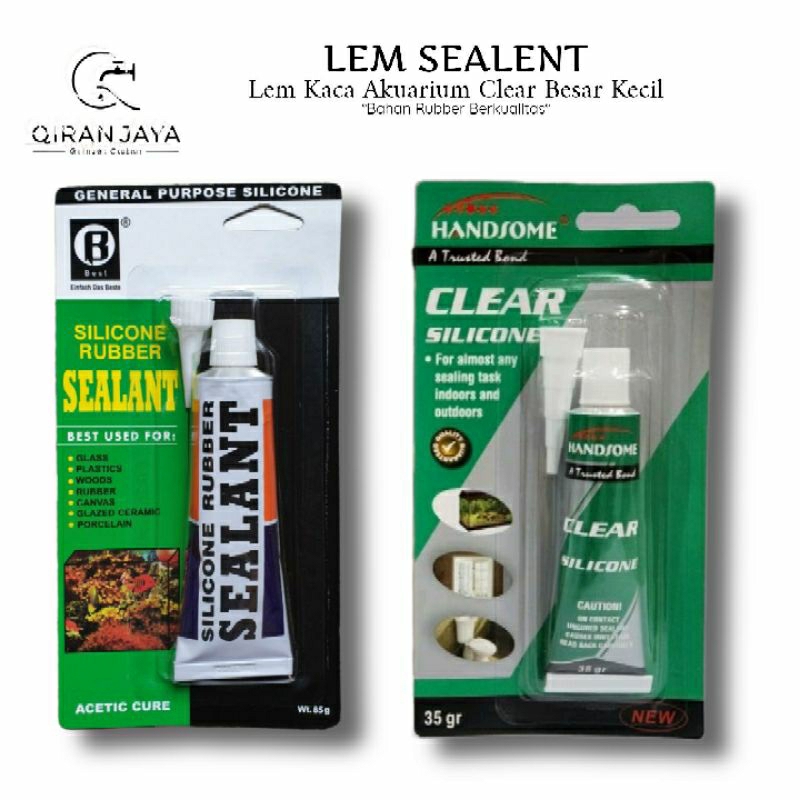 Jual Lem Kaca Silicone Sealent Akuarium Tube Besar Kecil 35gram 85 gram ...