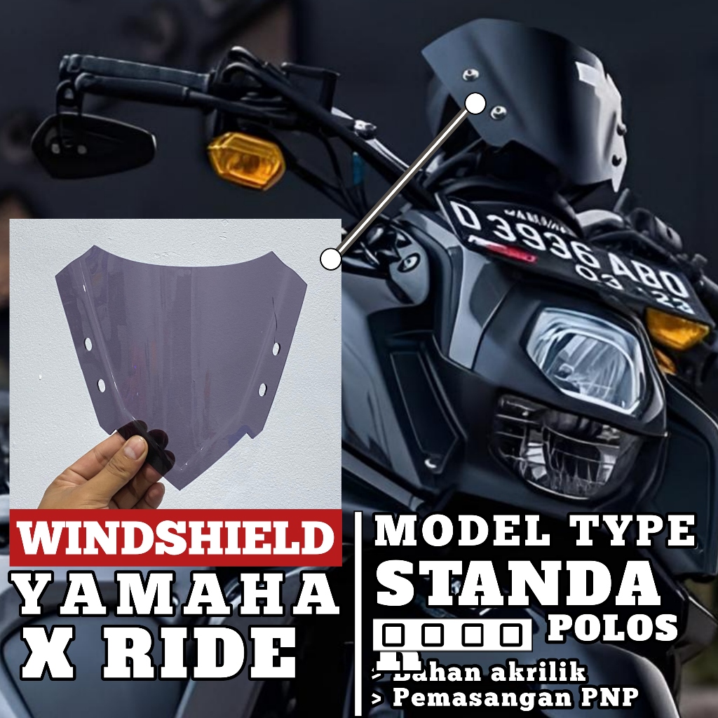 Jual VISOR X RIDE VISOR BEAT STREET WINDSHIELD X RIDE STANDAR POLOS ...