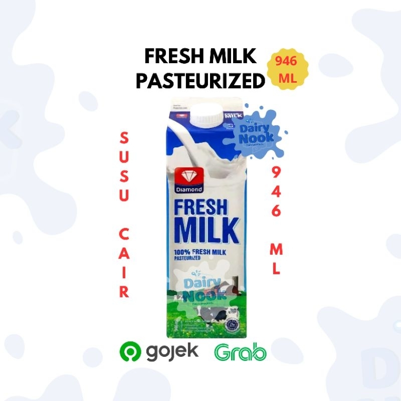Jual Diamond Susu Segar Pasteurisasi Fresh Milk Pasteurized 946ml Plain ...
