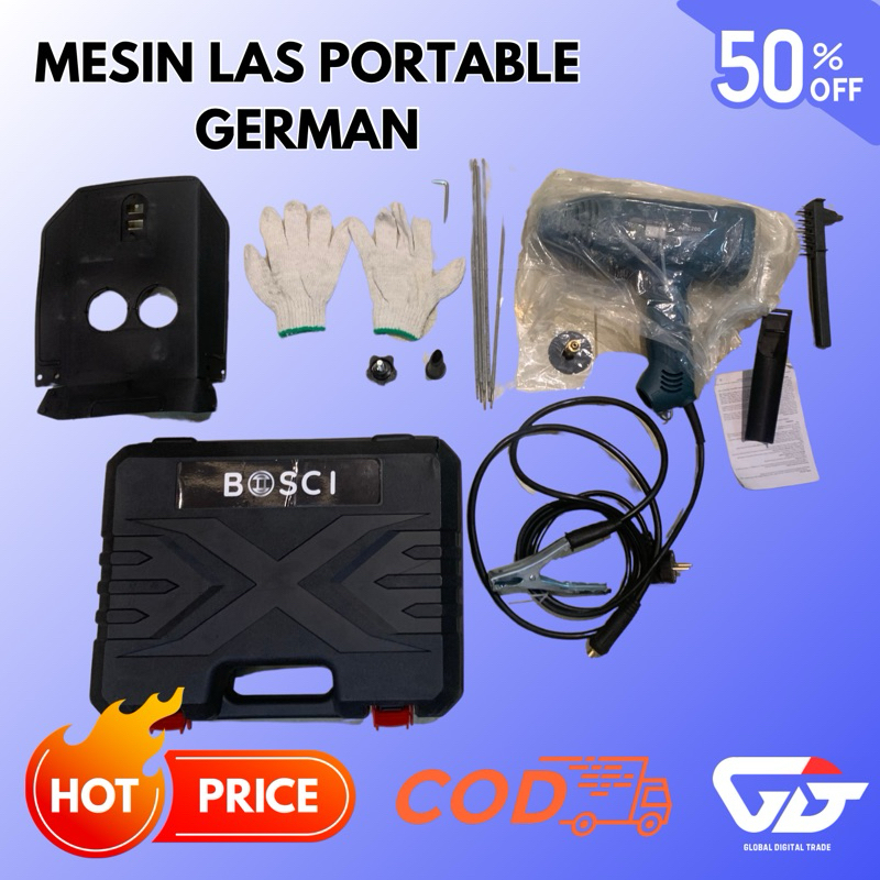 Jual MESIN LAS PORTABLE GERMAN / MESIN LAS LISTRIK GENGGAM 120 A ...