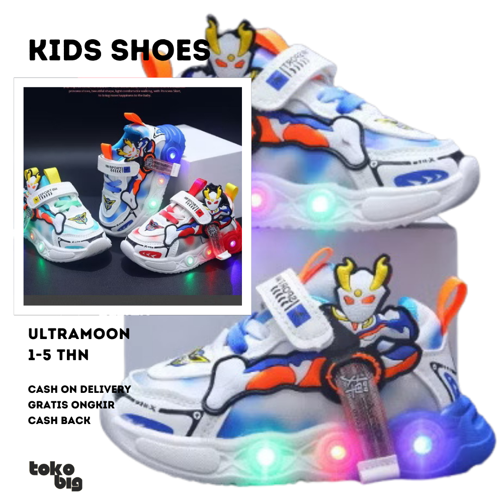 Jual [Tokobig] Import Shoes Sepatu LED Ultramoon Sepatu Anak Laki-laki ...