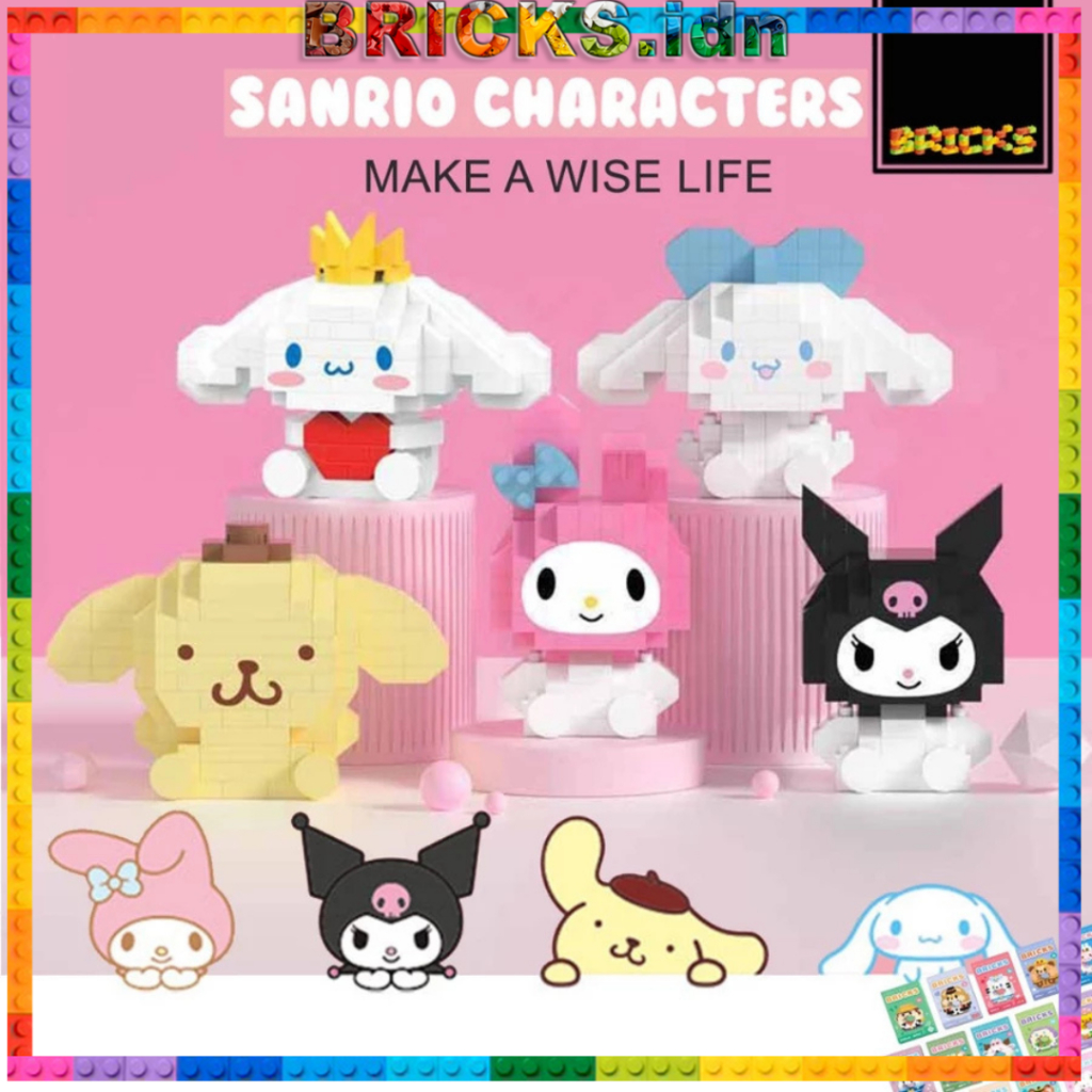 Jual Bricks Block Sanrio Karakter Nano Brick DIY Building Cinnamoroll ...