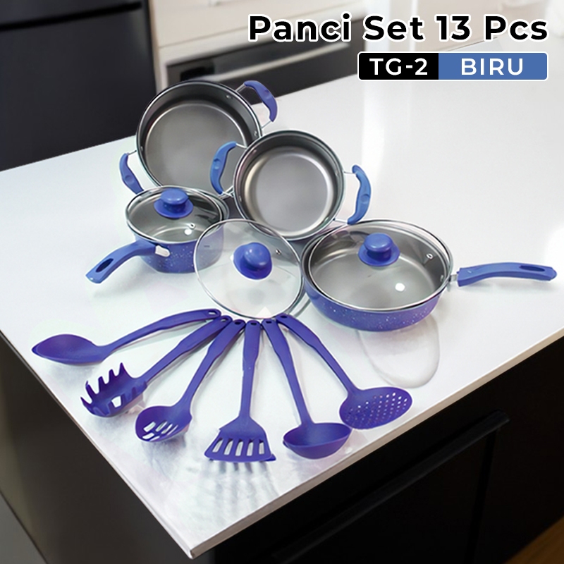Jual Dreamhome Cookware Panci Set 13 IN 1 Wajan Penggorengan Spatula ...