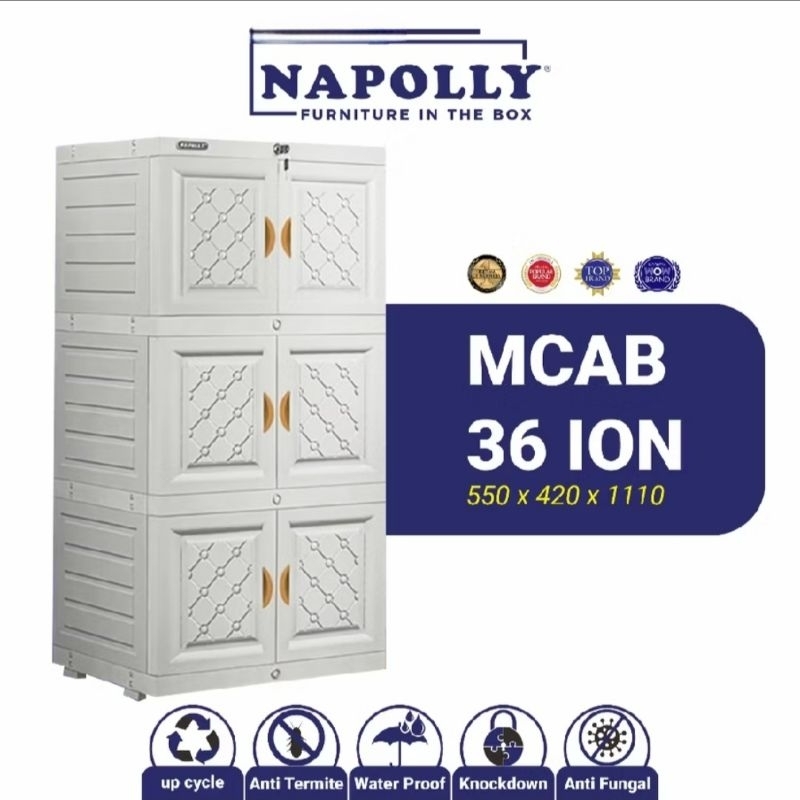 Jual Lemari mini NAPOLLY cabinet 3 susun MCAB 36 ION dan BERLY NAPOLLY ...