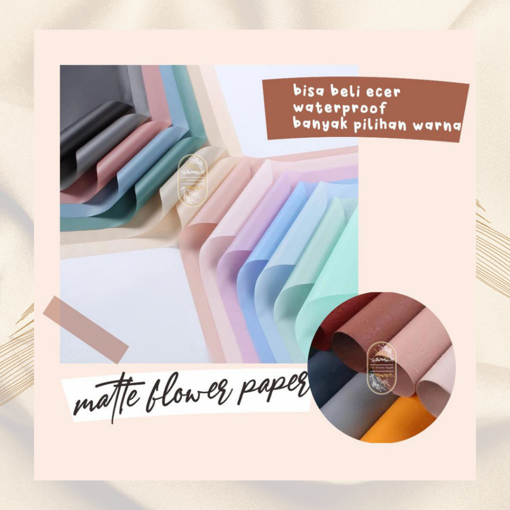 Jual [TERMURAH] (ECER) FLOWER WRAPPING MATTE PAPER TRANSPARENT ...