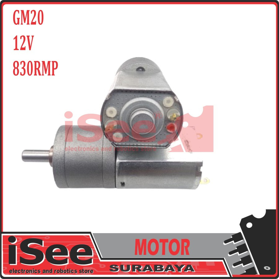 Jual GM20 DC Motor 12V 830rpm micro speed gear box High Torque ...