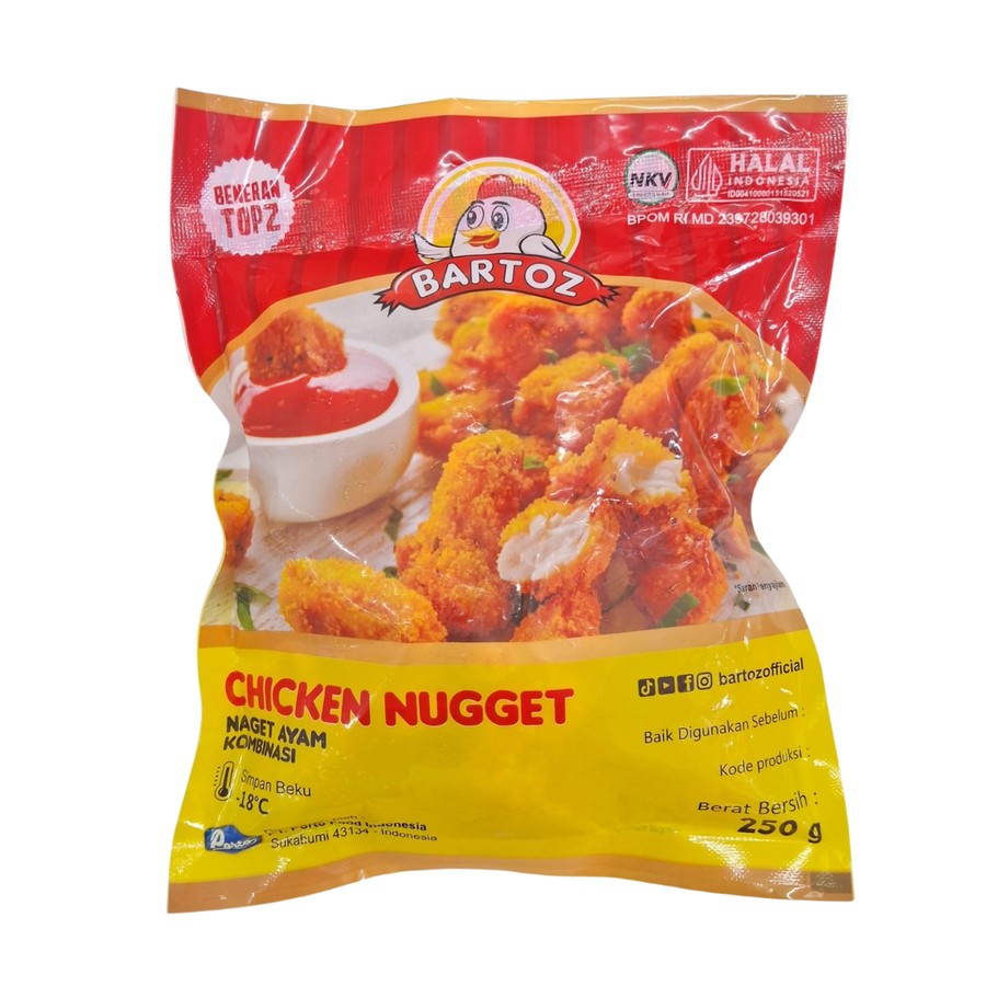 Jual Bartoz Chicken Nugget 250gr / Bartoz Naget Ayam 250gr | Shopee ...