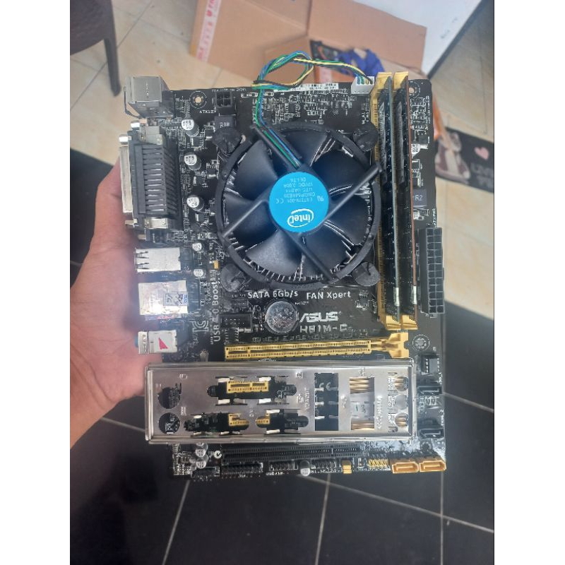 Jual Mainboard ASUS H81 proc i3 4150 Ram ddr3 8gb fan | Shopee Indonesia