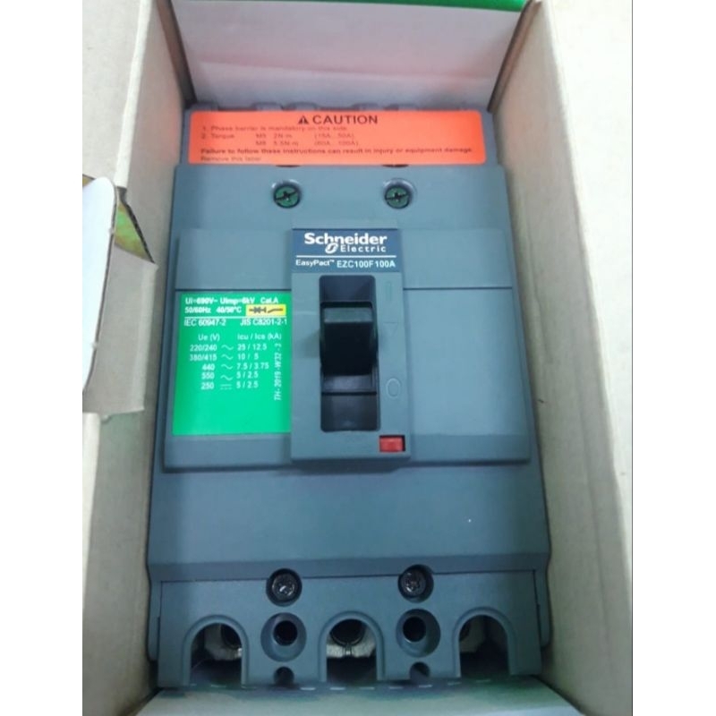 Jual MCCB EZC100F 3P 100A/80A/75A/60A/50A/40A/30A/25A/20A/15A SCHNEIDER | Shopee Indonesia