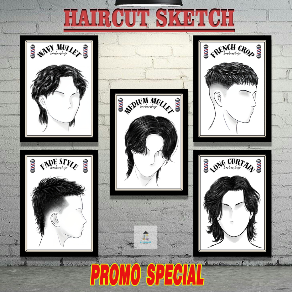 Jual Poster kayu barbershop model cukur hiasan dinding tempat cukur ...