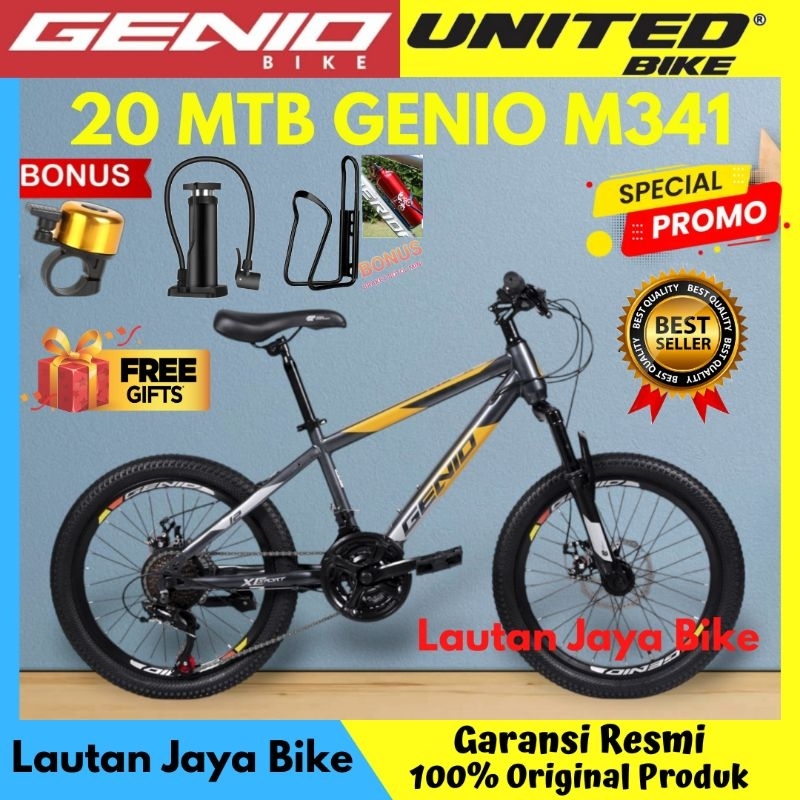 Jual Sepeda Gunung 20 Mtb genio M341 By Unitedbike Free Ongkir & Free Gift | Shopee Indonesia
