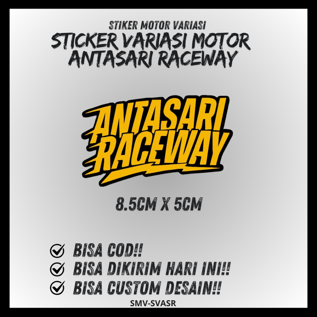 Jual Sticker Helm Motor Antasari Raceway Stiker Race Kuning Vinyl ...