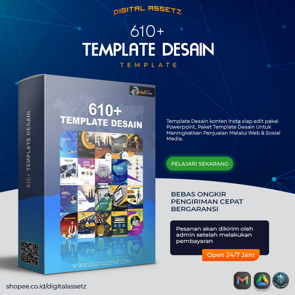 Jual [T96] 610+ Template Desain Konten Sosmed Feed, Story, Carousel ...