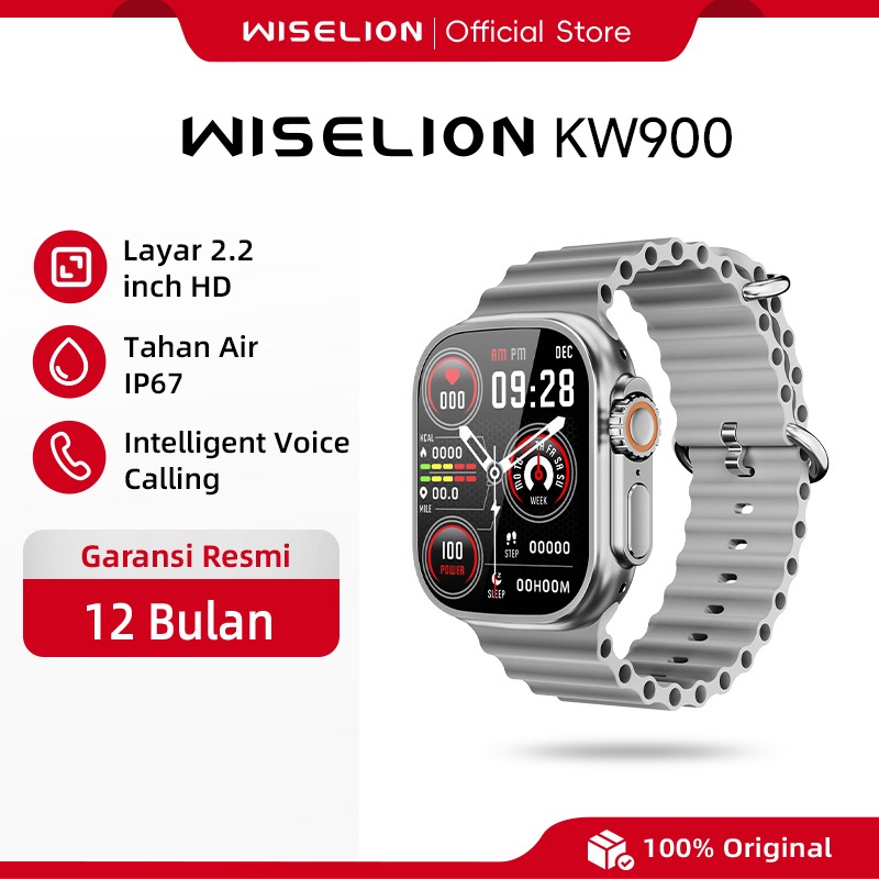 Jual WISELION Smartwatch KW900 Ultra Jam Tangan Pintar dengan ...