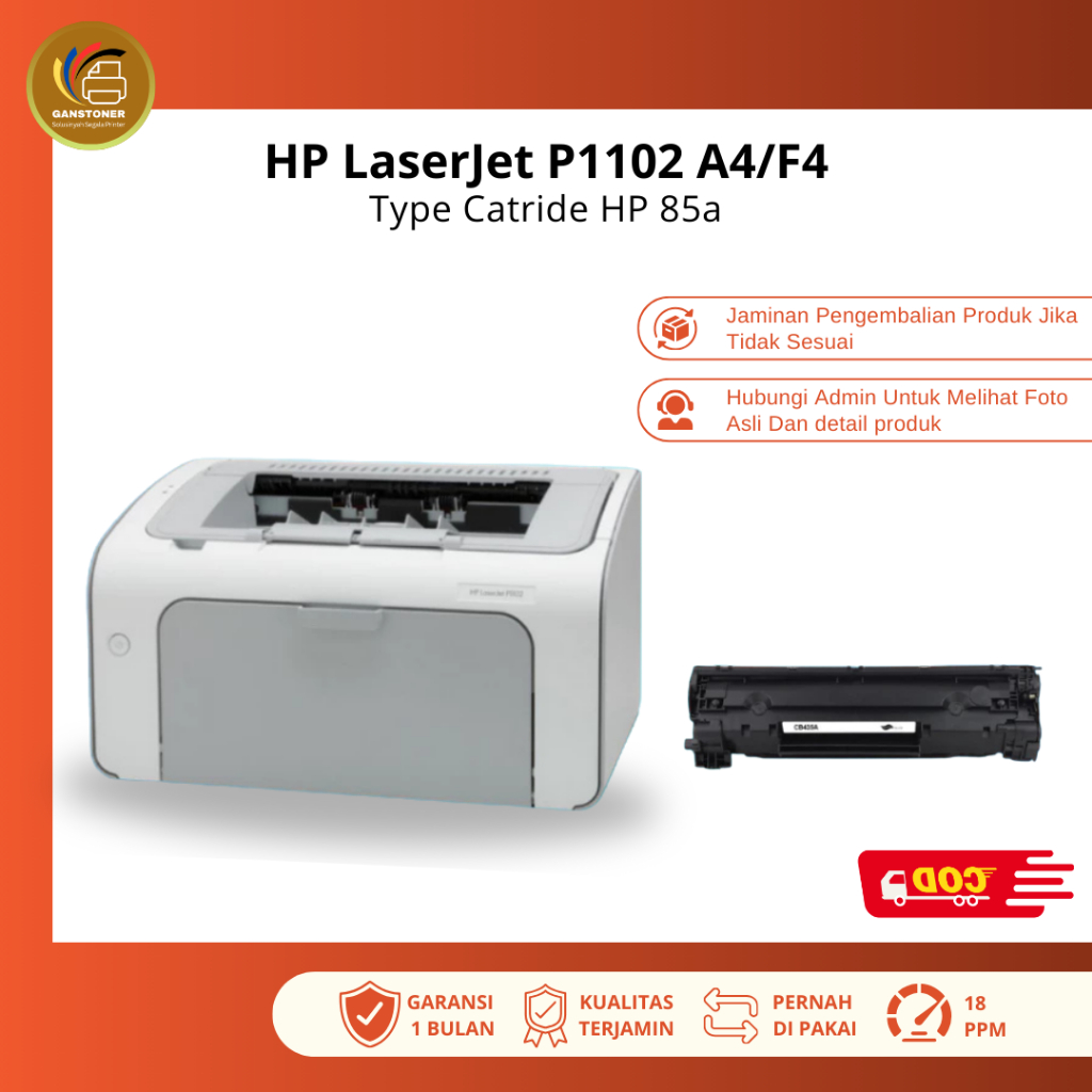 Jual Printer Hp Laserjet P1102 Hitam putih - A4 F4 | Shopee Indonesia