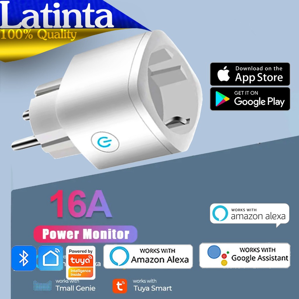 Jual Colokan Steker listrik Otomatis / Manual 220V 16A pakai App Tuya ...