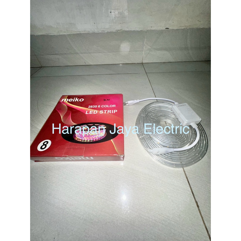 Jual Lampu LED STRIP SELANG 2835 10Meter/220V OUTDOOR RGB/LED strip warna-warni MEIKO 6 COLOR ...