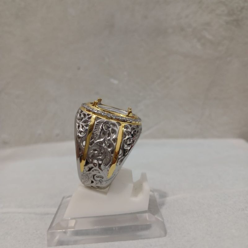 Jual ring perak dimensi batu 14x11 | Shopee Indonesia